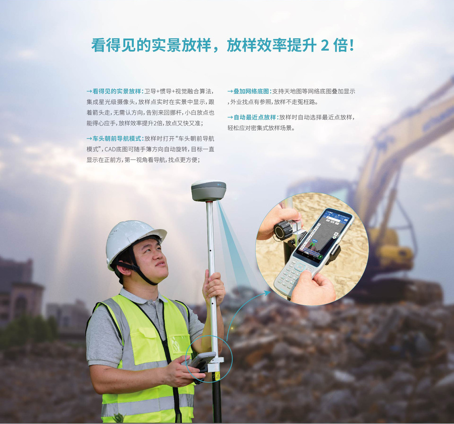 北斗中移BD6视觉放样RTK